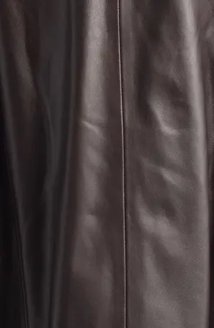 Nour Hammour Nhour Hammour Oversized Lambskin Leather Jacket With Stand Collar
