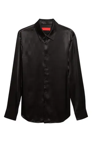 Eckhaus Latta Molten Satin Button-down Shirt