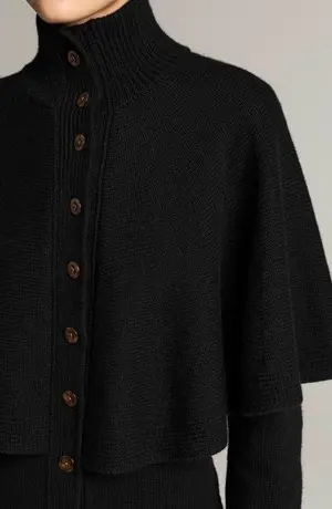 Vince Turtleneck Cape Cardigan