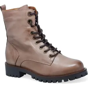 Miz Mooz Amirah Lace-up Platform Bootie Beige
