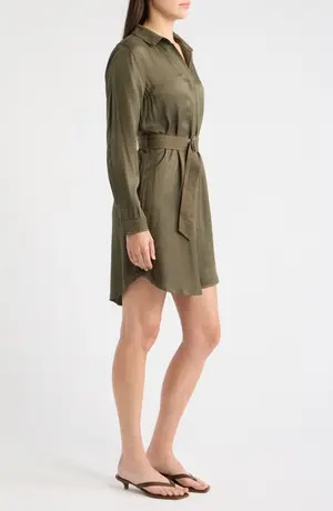 Bella Dahl Multi Stitch Belted Shirtdress