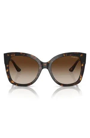 VOGUE Vo5338s 54mm Square Sunglasses - Dark Havana/brown Gradient