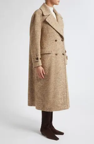 Herno Alpaca Blend Herringbone Trench Coat