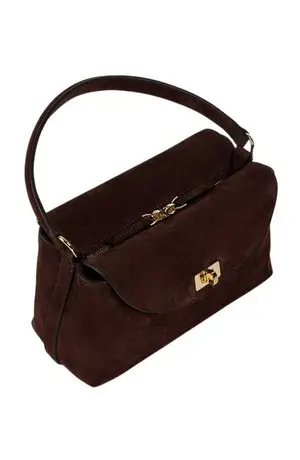 Sandro Le Mini Grand Bazaar Suede Bag - Brown