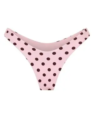 VACAY SWIMWEAR Positano Swim Bottom Pink Polka
