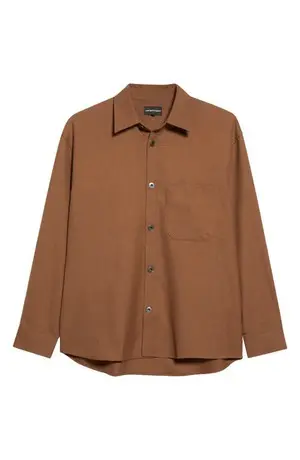 Emporio Armani Virgin Wool Button-up Overshirt