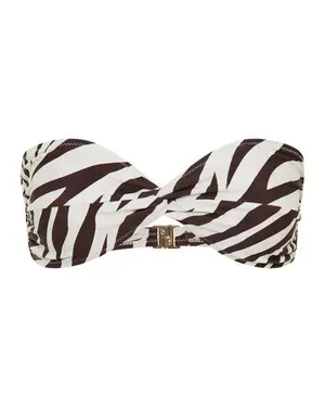 VACAY SWIMWEAR Positano Swim Top - Zebra Brown