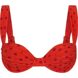VACAY SWIMWEAR Rhodes Swim Top - Chilli Polka