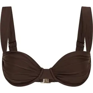 VACAY SWIMWEAR Rhodes Swim Top Chocolate