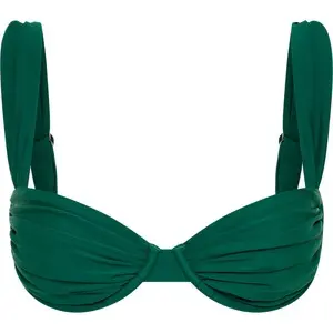 VACAY SWIMWEAR Rhodes Swim Top Emerald