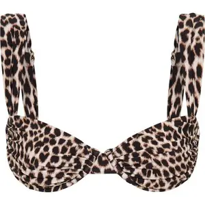 VACAY SWIMWEAR Rhodes Swim Top Leopard
