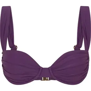 VACAY SWIMWEAR Rhodes Swim Top Plum