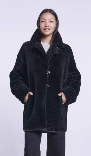 BLUE DUCK Oversized Shearling Jacket