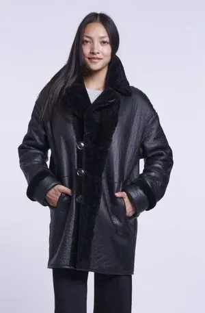 BLUE DUCK Oversized Shearling Jacket