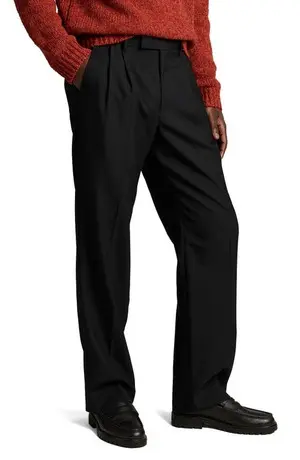 Vince Louie Double Pleated Refined Twill Trousers