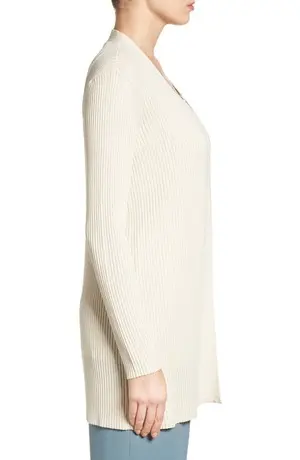Eileen Fisher Ribbed Longline Cardigan