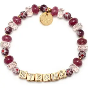 LITTLE WORDS PROJECT Strong Cubic Zirconia Stretch Bracelet