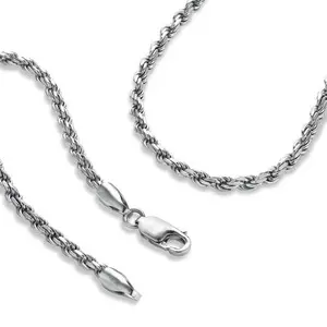 LUVMYJEWELRY Akari Diamond-cut Rope Chain Necklace 925 Silver