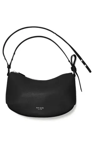 Kate Spade New York Loop Pebbled Leather Shoulder Bag - Black