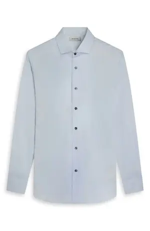Bugatchi Alvin Shaped Fit Check Button-up Shirt - Sky