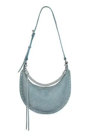 Rebecca Minkoff Small Darren Crescent Leather Crossbody Bag - Denim