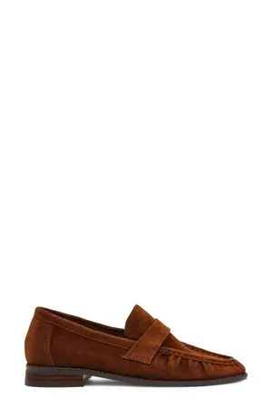 Steve Madden Ronie Leather Loafer - Umber Suede