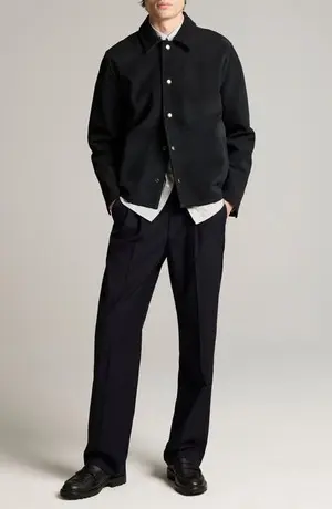 Vince Split Suede Leather Coaches Jacket