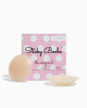 STICKY BOOBS Reusable Adhesive Nipple Covers - Light