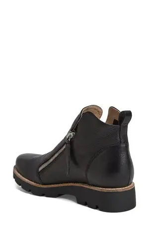 DJANGO AND JULIETTE Dottiz Double Zip Lug Boot - Black Leather