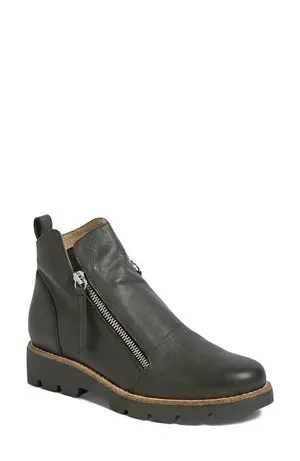 DJANGO AND JULIETTE Dottiz Double Zip Lug Boot Olive Leather