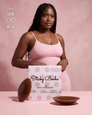 STICKY BOOBS Non-adhesive Nipple Covers - Dark