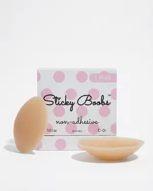 STICKY BOOBS Non-adhesive Nipple Covers - Tan