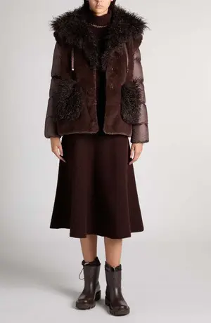 Moncler Immersif Faux Fur Trim Jacket