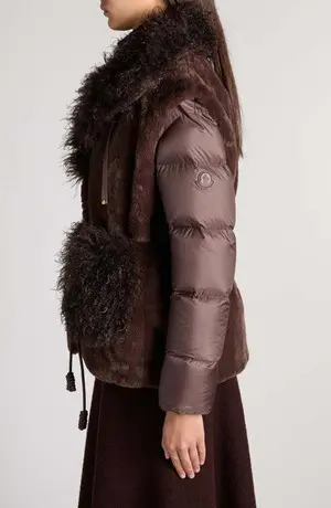 Moncler Immersif Faux Fur Trim Jacket
