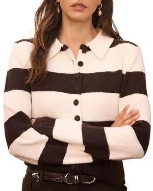 Mint Velvet Striped Knit Cardigan