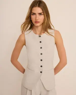 Mint Velvet Tailored Sleeveless Button-down Waistcoat