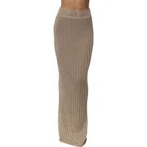 JLUXLABEL Resort Metallic Maxi Skirt