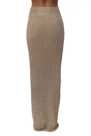 JLUXLABEL Resort Metallic Maxi Skirt