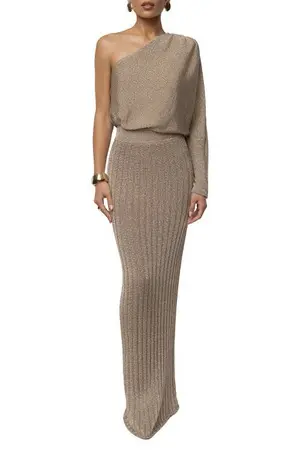 JLUXLABEL Resort Metallic Maxi Skirt