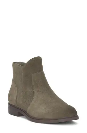 Lucky Brand Haizly Suede Zip Up Ankle Boot - Green 01