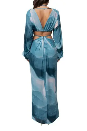 JLUXLABEL Hera Draped Maxi Skirt