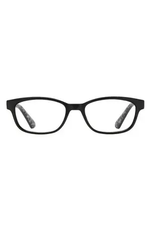 Kate Spade New York Joetta 50mm Rectangular Blue Light Blocking Glasses Black/blue As