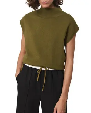 Mint Velvet Sleeveless High Neck Wool Blend Top