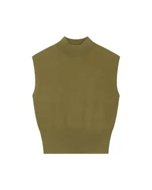 Mint Velvet Sleeveless High Neck Wool Blend Top