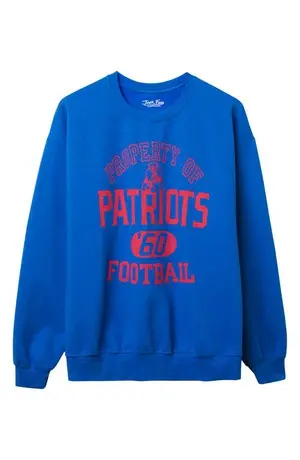 Junk Food Patriots Property Crewneck Cotton Blend Sweatshirt - Royal