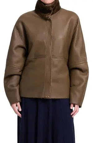 TWP Big Sky Leather Trimmed Coat