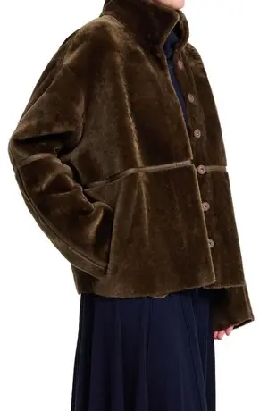 TWP Big Sky Leather Trimmed Coat