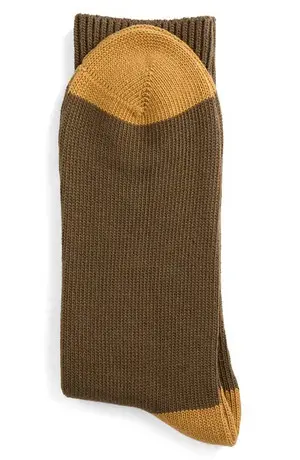 Barbour Cascade Crew Socks - Olive