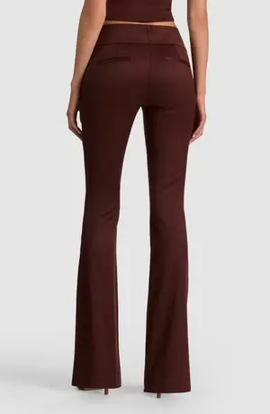 Alice + Olivia Satin Flare Wool Blend Pants