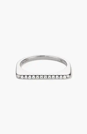 Mejuri Pavé Puzzle Stacking Ring - Sterling Silver